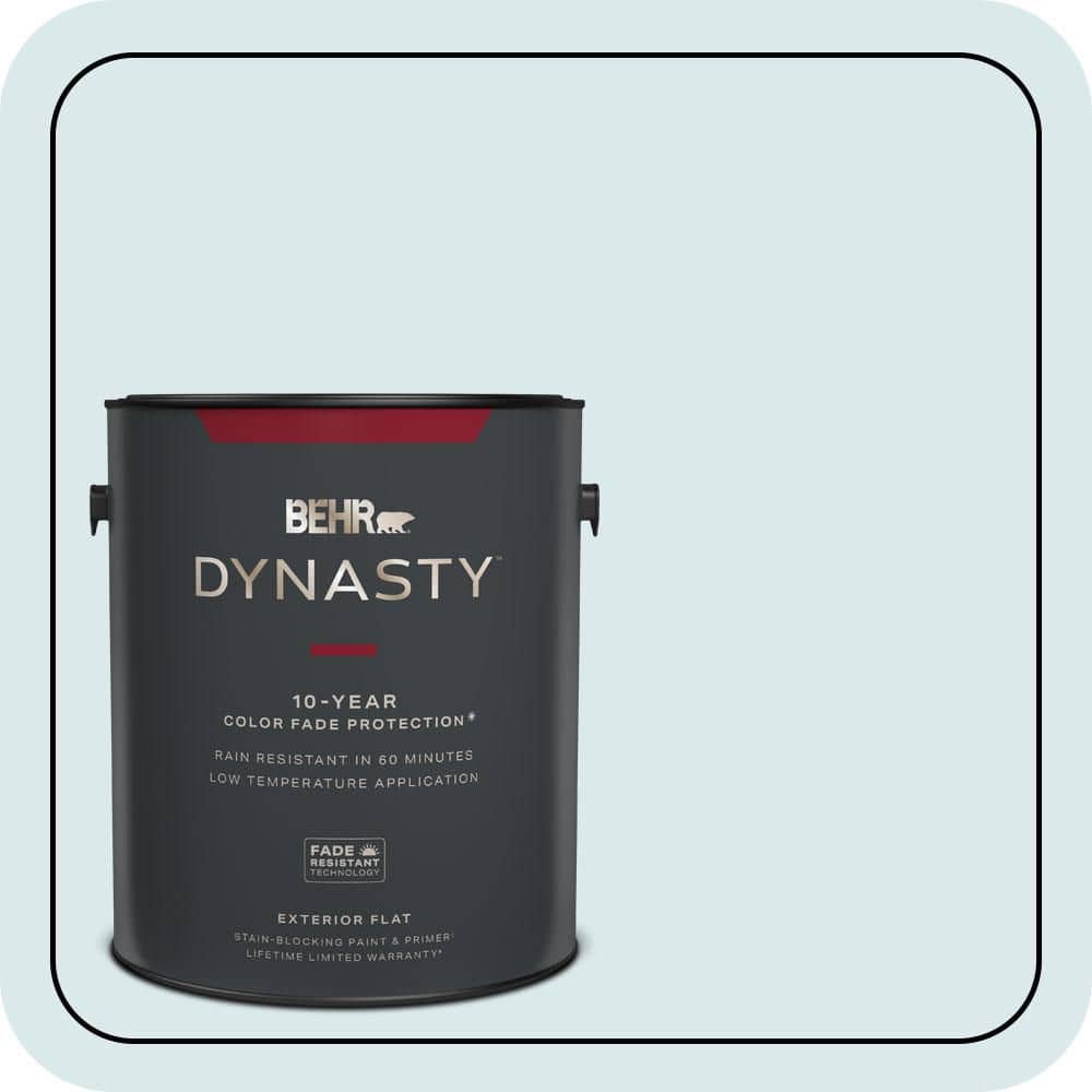 BEHR DYNASTY 1 gal. #540E-1 Wave Crest Flat Exterior Stain-Blocking ...