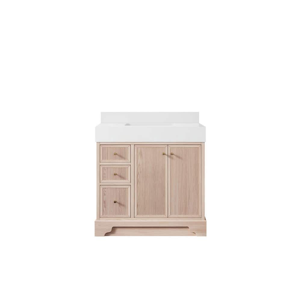 Willow Collections Manhattan Oak 36 in. W x 22 in. D x 36 in. H Single ...