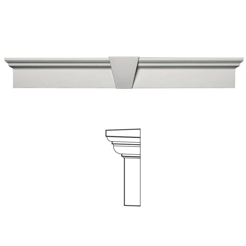 Builders Edge 6 in. x 43-5/8 in. Flat Panel Window Header with Keystone ...
