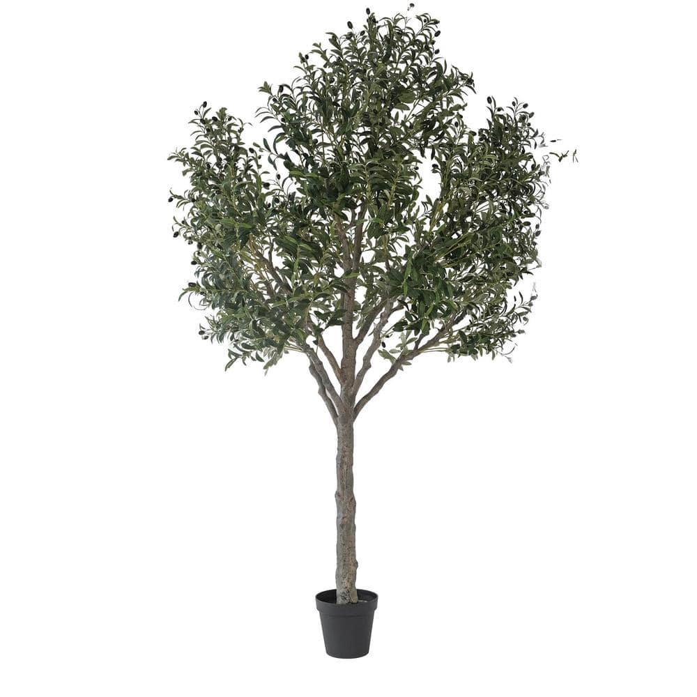 Botanika, 98 .53 in. Green Artificial Majestic Tuscan Olive Tree in ...