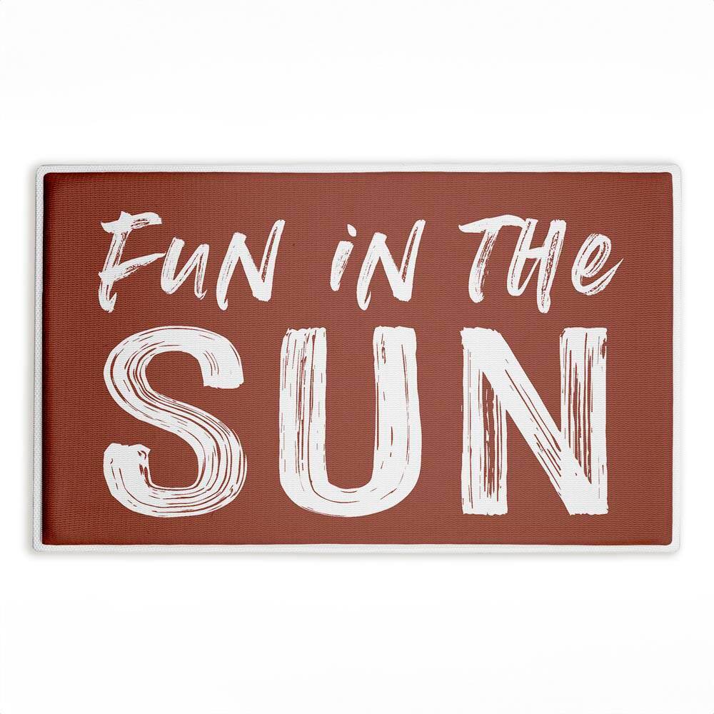 Stupell Industries Fun In The Sun Sentiment 18 in. x 30 in. Brown ...
