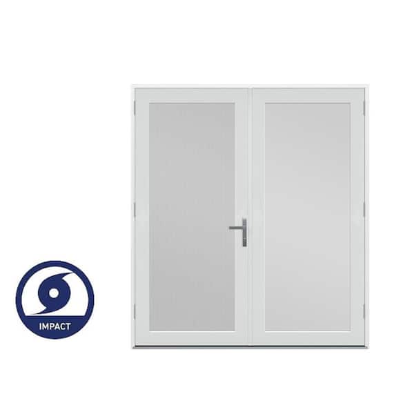 JELD-WEN 60in. x80 in. F4500 Right-Hand/Outswing White Fiberglass ...