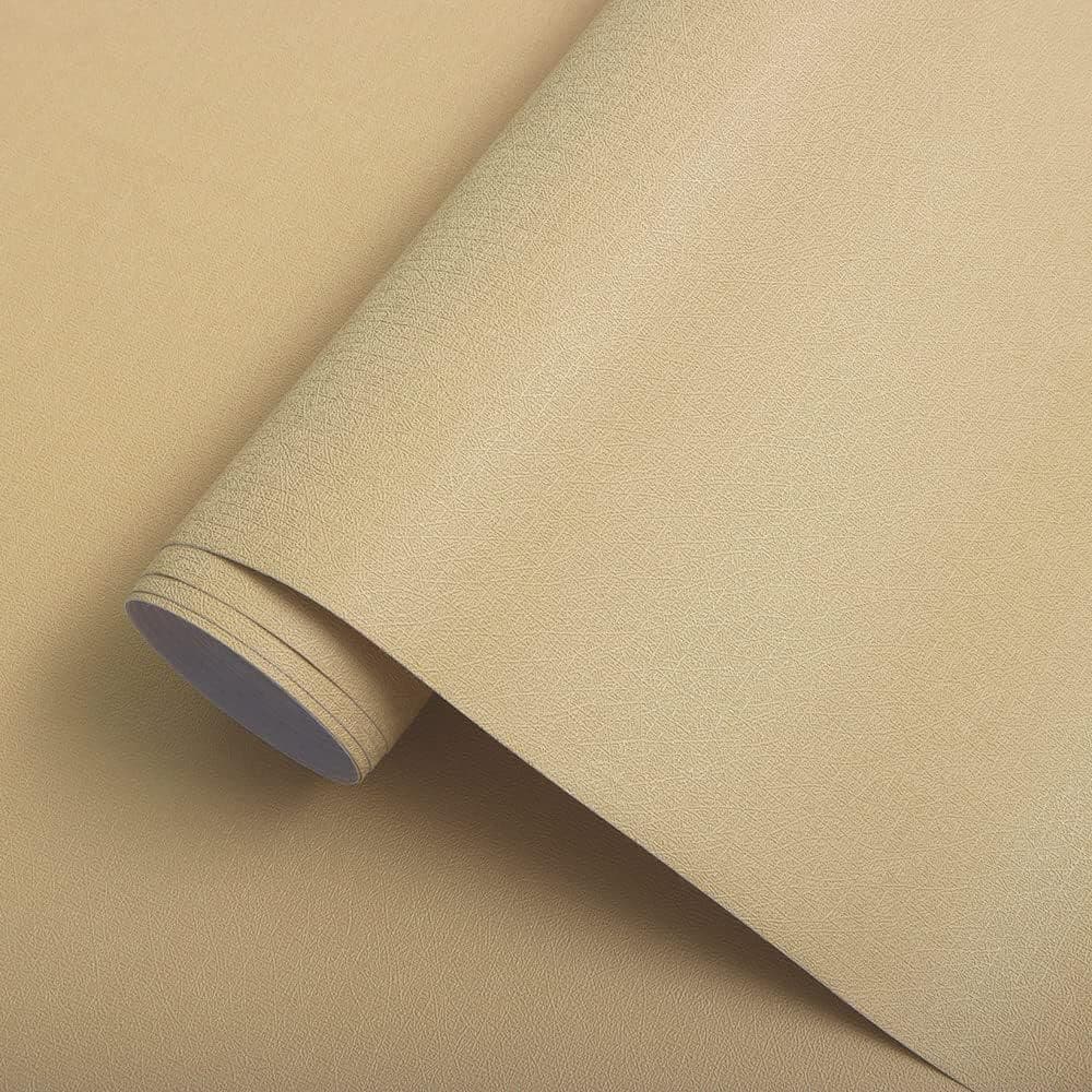 Champagne Solid Color Contact Paper Peel and Stick Wallpaper Roll (Set ...
