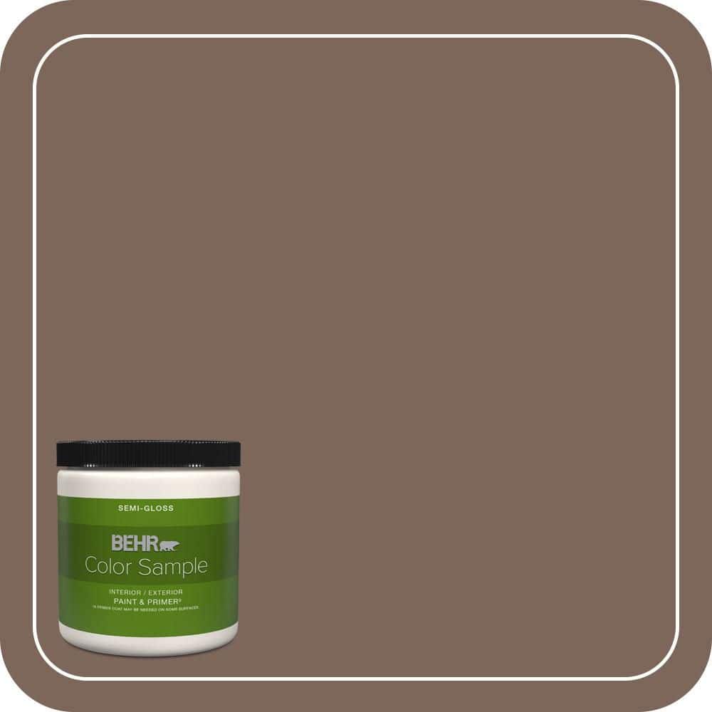 BEHR PREMIUM PLUS 8 oz. #BNC-23 Almond Truffle Semi-Gloss Interior ...