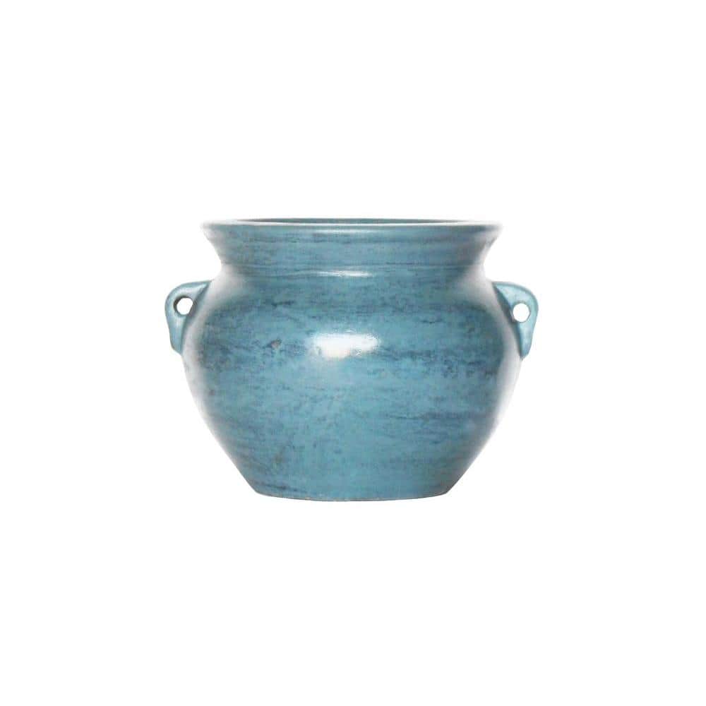 13 in. Cabo Blue Soft Handle Clay Pot CH 11 - The Home Depot