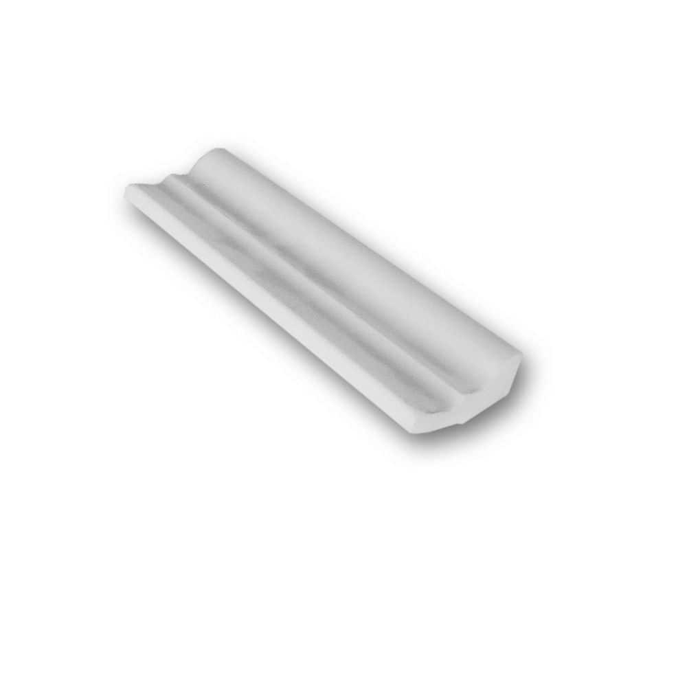 ORAC DECOR 5/8 in. D x 1 in. W x 4 in. L Primed White Plain Polystyrene ...