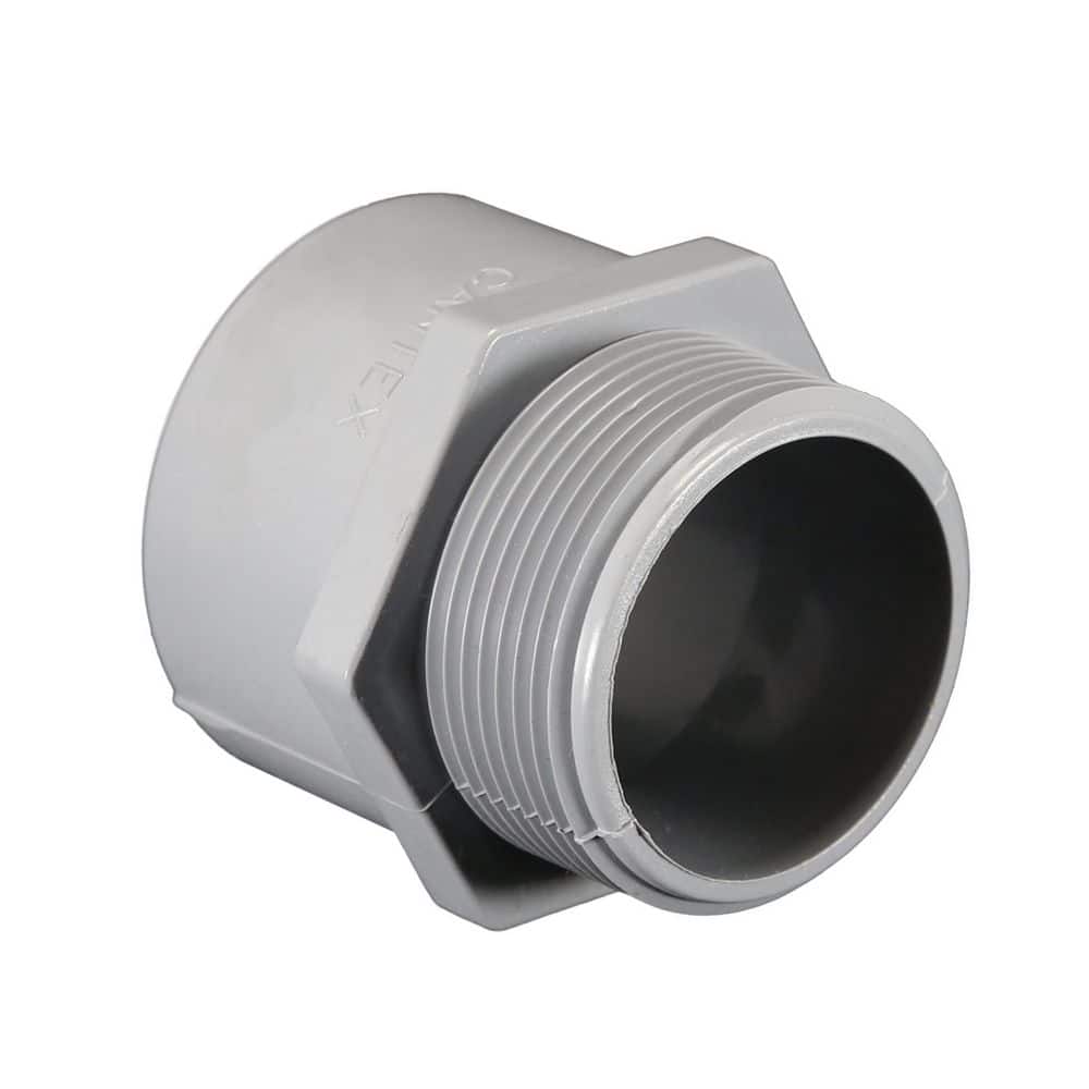 Cantex 1 in. PVC Male Terminal Adapter Conduit Fitting for Cantex PVC ...