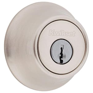 Kwikset 663 Single-Sided Deadbolt in Satin Nickel with Microban ...