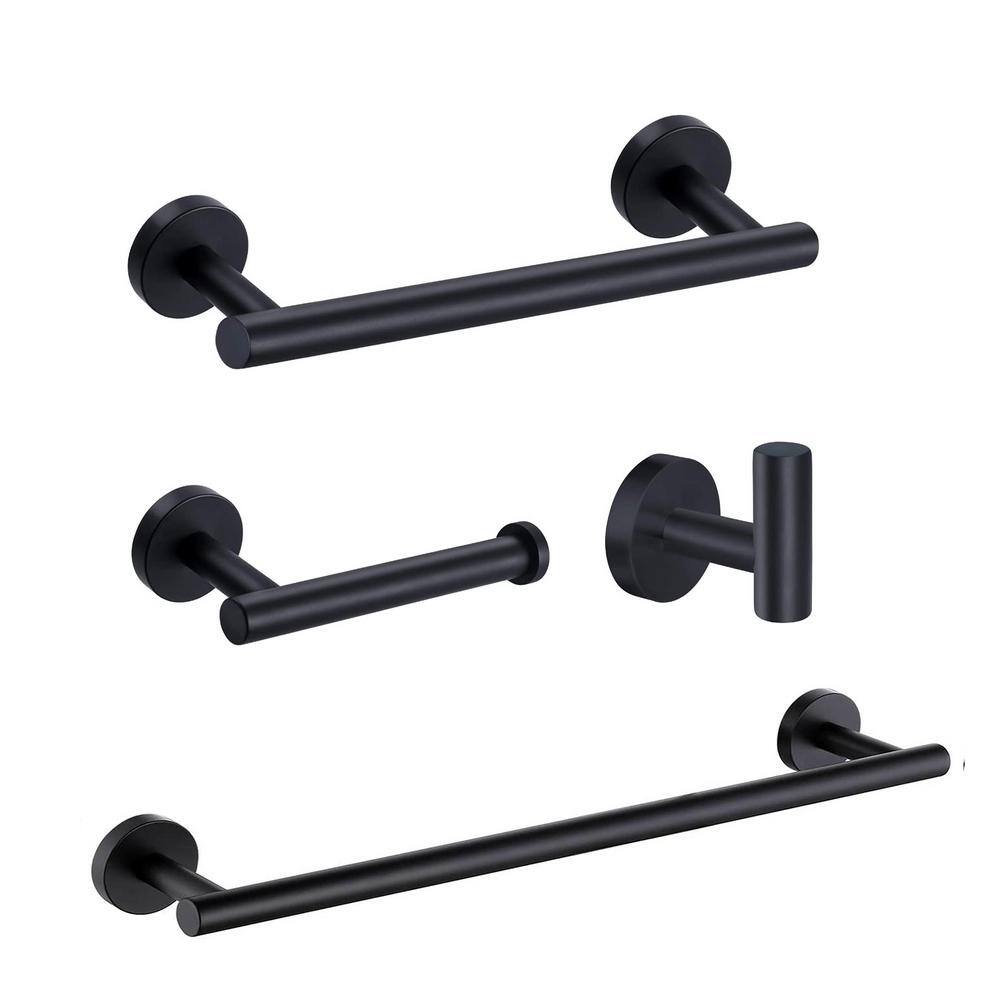 ruiling 4 -Piece Bath Hardware Set with Mounting Hardware in Stainless ...