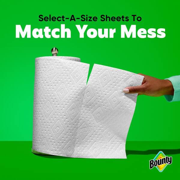 Bounty White, Select-A-Size Paper Towel Roll (6 Double Plus Rolls ...