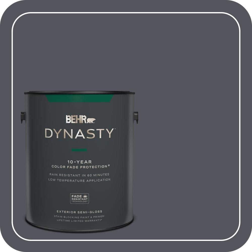 BEHR DYNASTY 1 gal. #N540-7 Coal Mine Semi-Gloss Exterior Stain ...
