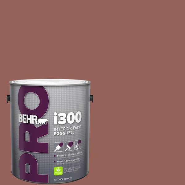 BEHR PRO 1 gal. #ICC-73 Brick Hearth Eggshell Interior Paint PR33301 ...
