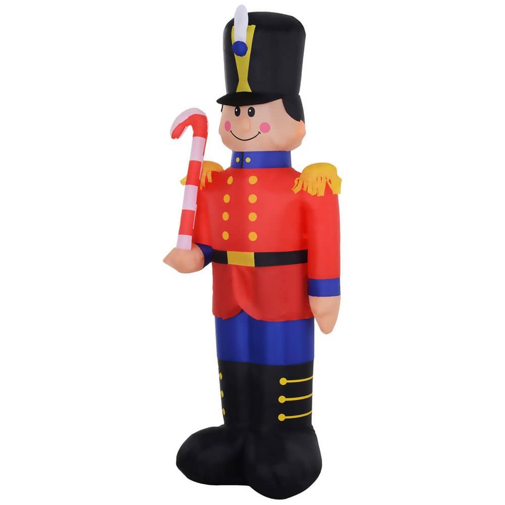 Sudzendf 2 ft. x 6 ft. Christmas Inflatable Nutcracker Toy Soldier with ...
