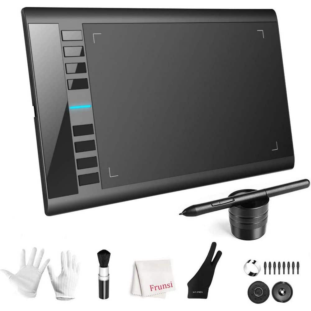 Yichuhaoxi 10 x 6 in. Graphics Drawing Tablet with 8 Hot Key, Passive ...