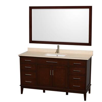 Wyndham Collection Hatton 80 in. Double Vanity in Dark Chestnut with ...
