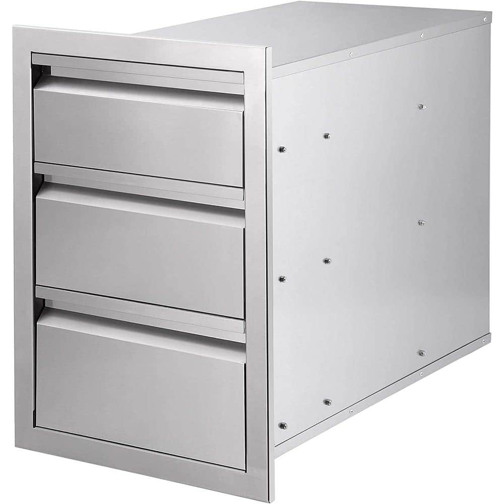 SEEUTEK 14 in. W x 20 in. H x 23.2 in. D Outdoor Kitchen Drawers ...