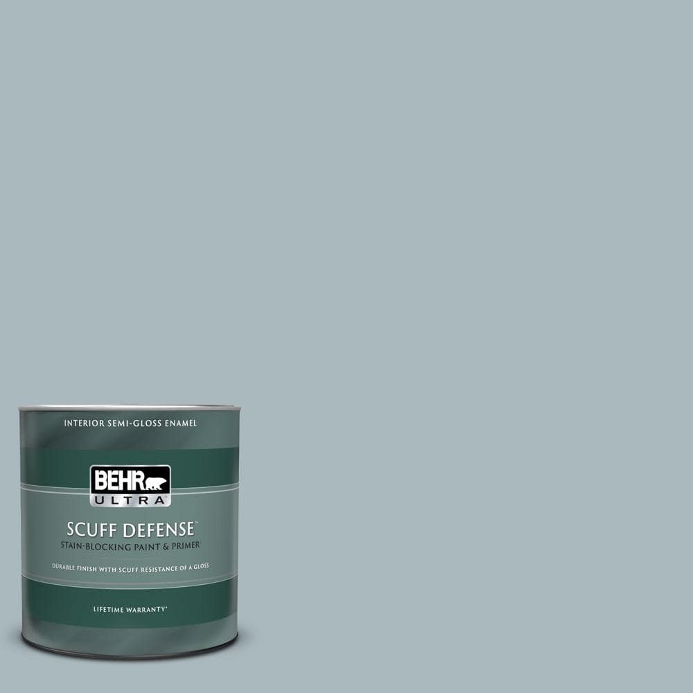 BEHR ULTRA 1 qt. #740E-3 Prelude Extra Durable Semi-Gloss Enamel ...