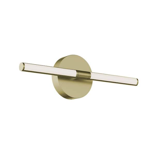 AFX Chicago 17 in. 1-Light Light Antique Brass LED Vanity Light Bar ...