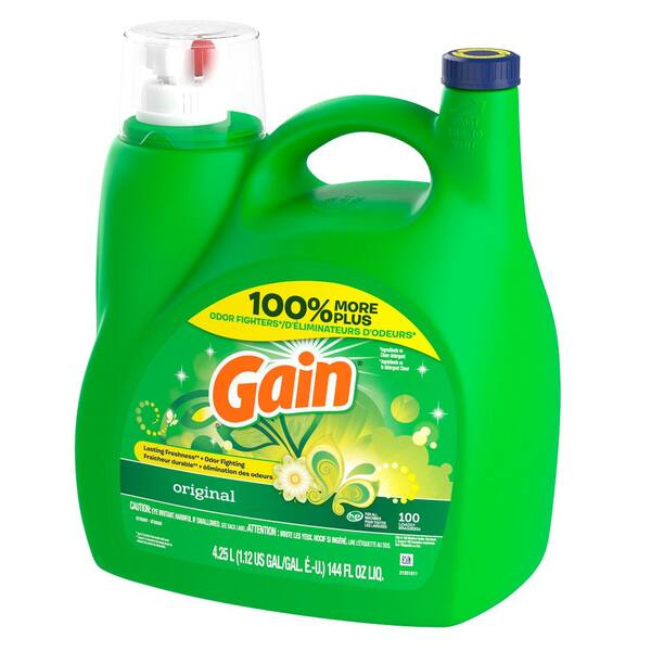 Gain 144 oz. HE Original Scent Liquid Laundry Detergent (100-Loads ...