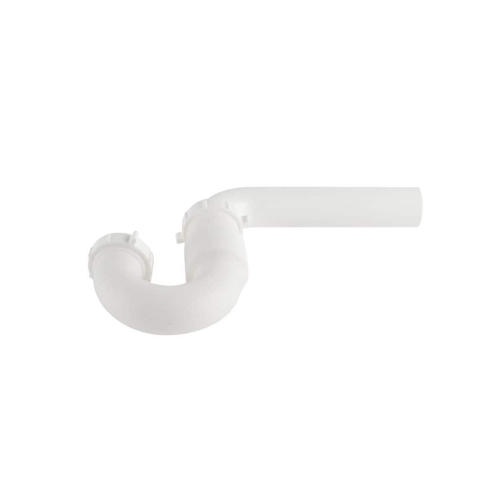 Everbilt Form N Fit 1-1/2 in. White Plastic Sink Drain Flexible P-Trap ...