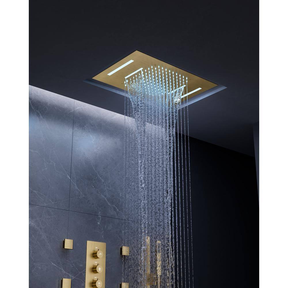 Reviews for EVERSTEIN 15-Spray 23 in. L x 15 in. W LED Flush Ceiling ...