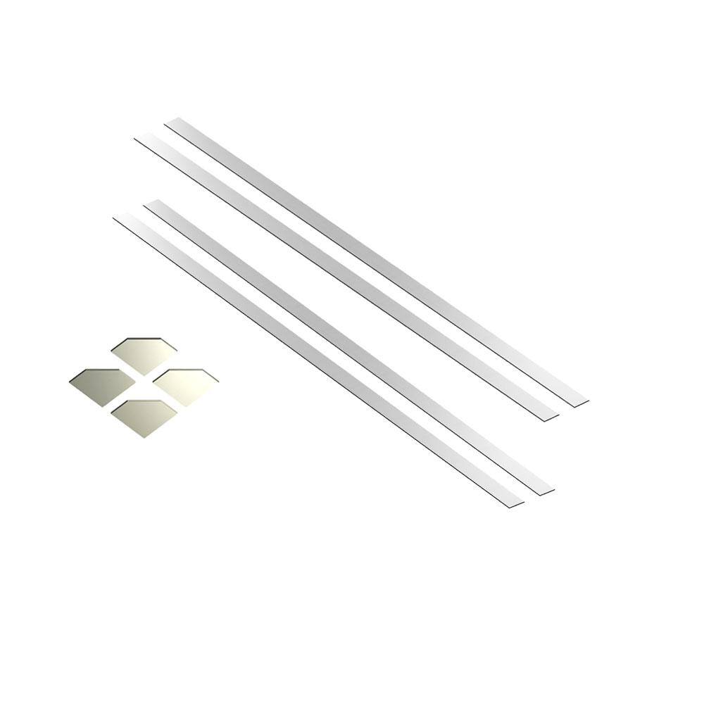 MirrEdge 48 in. x 48 in. x 2 in. Acrylic Mirror Installation Kit (4 ...