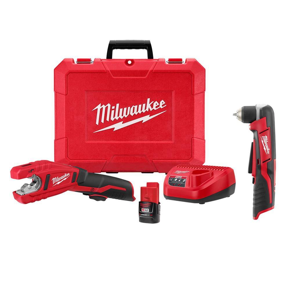 Milwaukee M12 12V Lithium-Ion Cordless Copper Tubing Cutter Kit w/1.5 ...