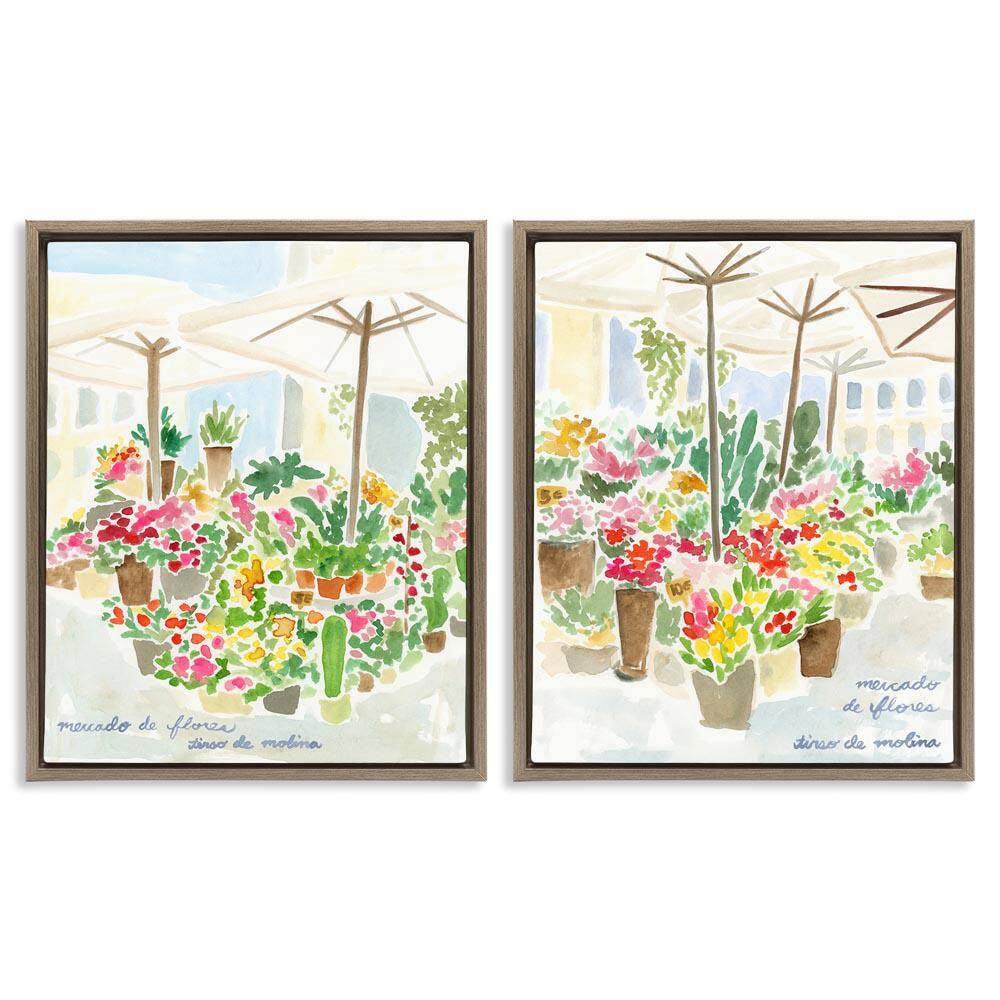 Stupell Industries Outdoor Gardens Patio by June Erica Vess 2 Pieces ...