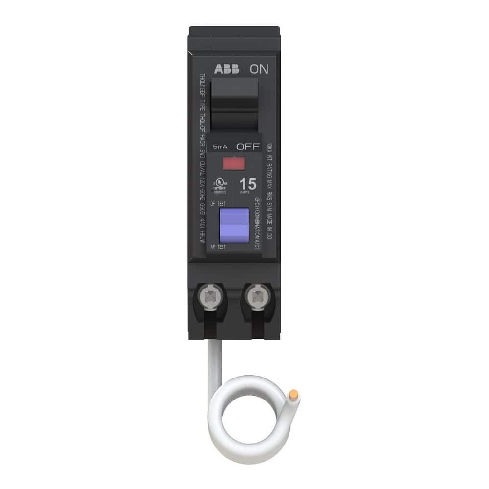 ABB 15 Amp Single-Pole Dual Function Arc Fault/GFCI Breaker ...