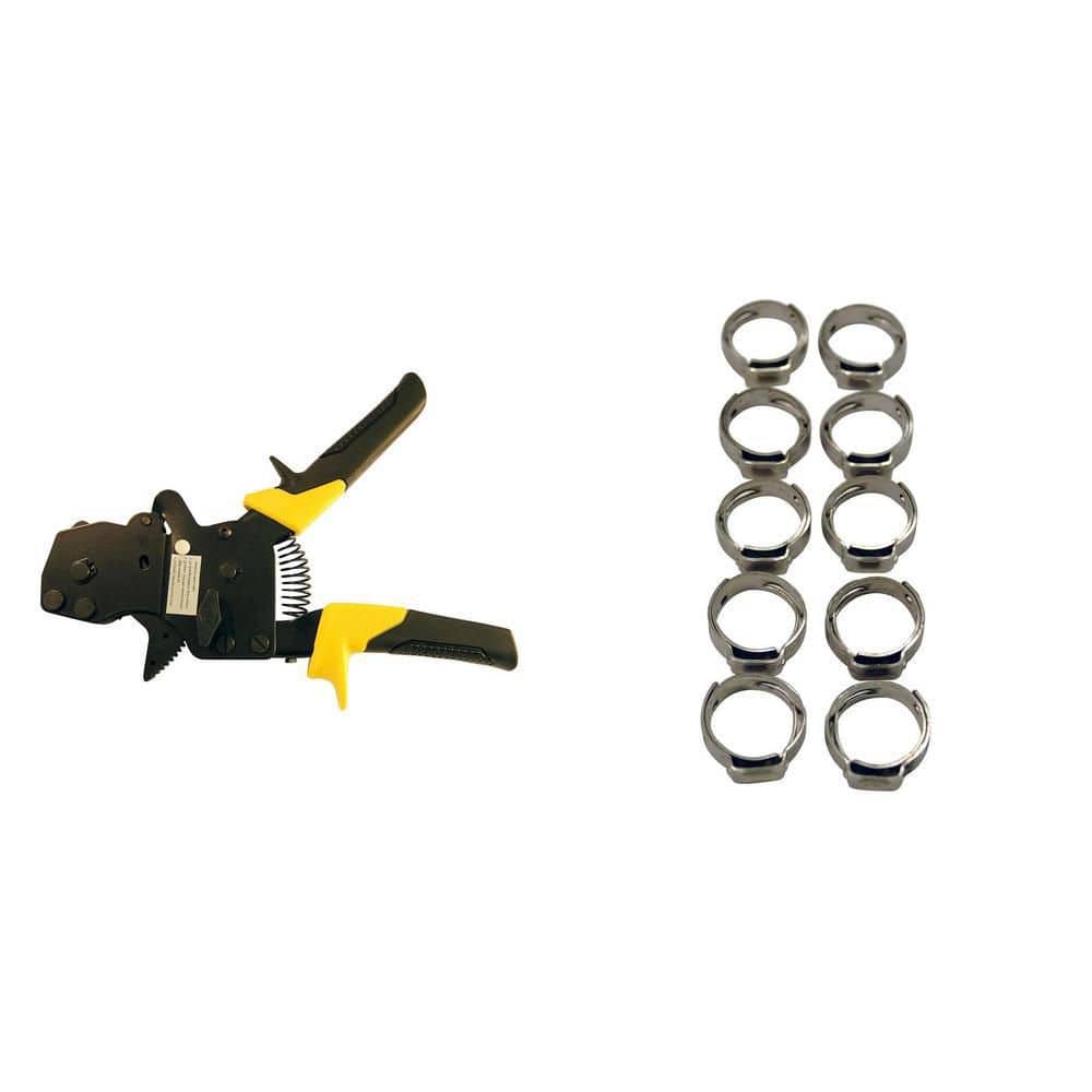 Apollo 3/8 in. to 1 in. 1-Hand PEX-B Pinch Clamp Tool and 1/2 in ...