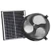 iLIVING 1750 CFM Black Solar Powered Gable Mount Solar Attic Fan ...