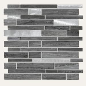 MSI Take Home Tile Sample - Basalt Blue Bamboo 4 in. x 4 in. Honed Mesh ...