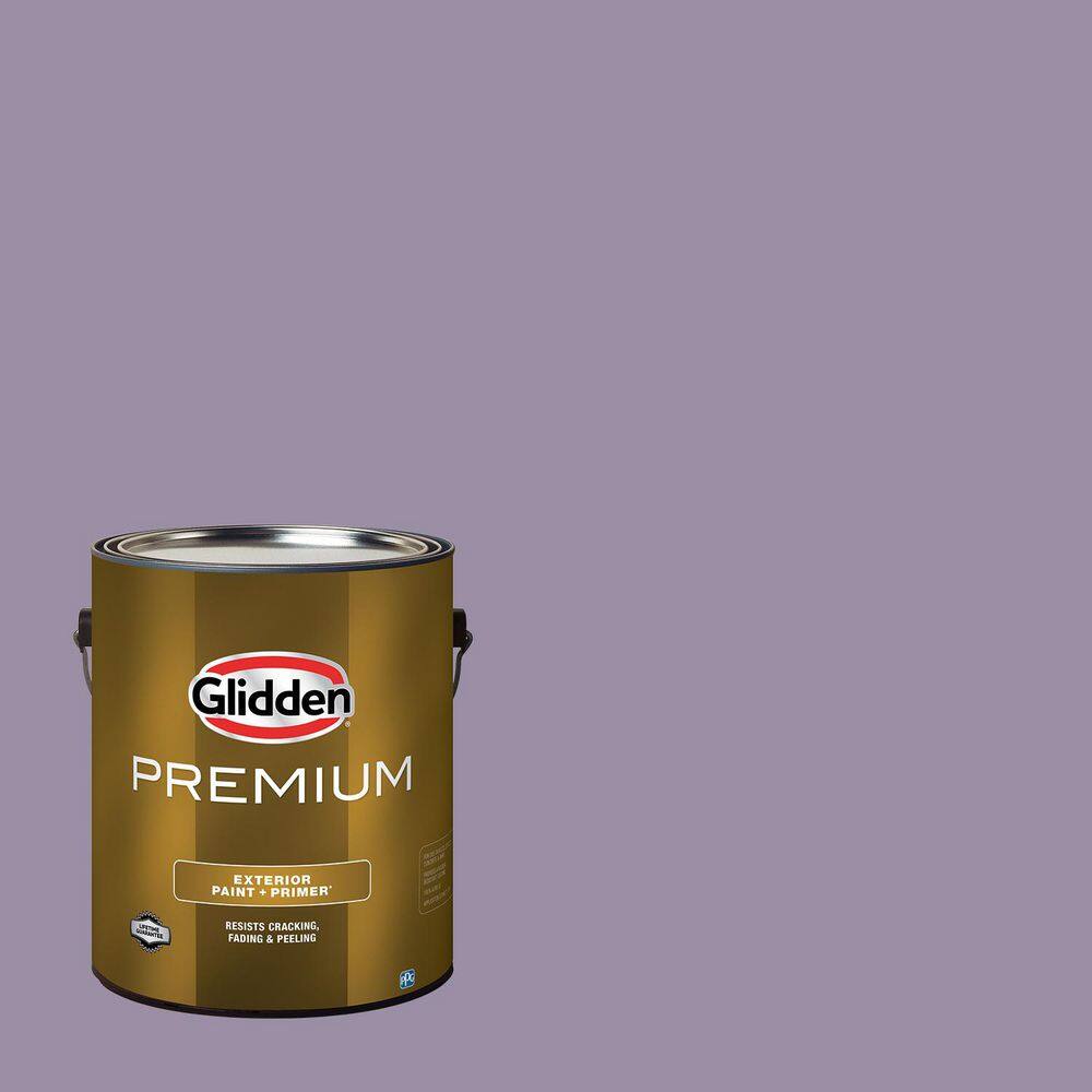 Glidden Premium 1 gal. PPG1174-5 Smoky Grape Semi-Gloss Exterior Latex ...