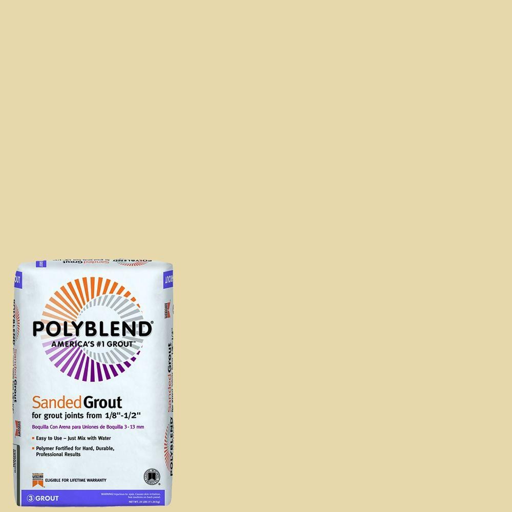 Custom Building Products Polyblend #17 Butter Cream 25 lb. Sanded Grout ...