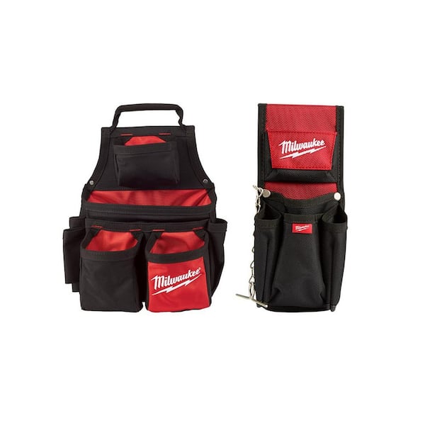 Milwaukee 13 in. Carpenters Pouch with 7-Pocket Compact Utility Pouch ...