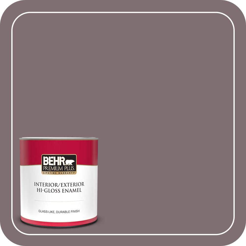 BEHR PREMIUM PLUS 1 qt. #N110-5 Royal Raisin Hi-Gloss Enamel Interior ...