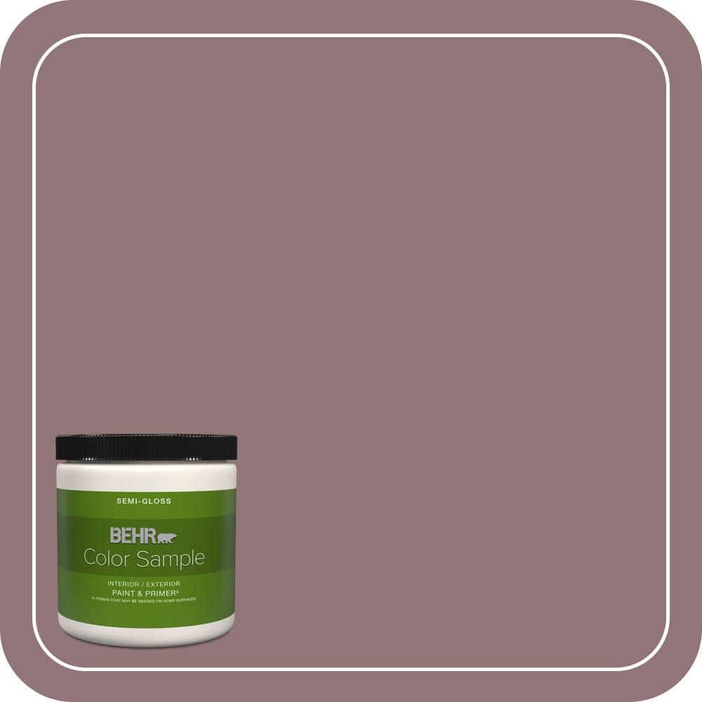 BEHR PREMIUM PLUS 8 oz. #110F-5 Phantom Hue Semi-Gloss Interior ...