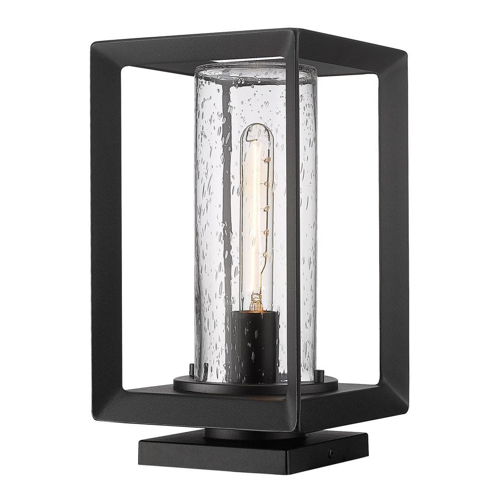 Golden Lighting Smyth 13 .25 in. 1-Light Natural Black Metal Hardwired ...