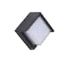 Sunlite Black LED Square Modern Outdoor Hardwired Wall Lantern Sconce ...
