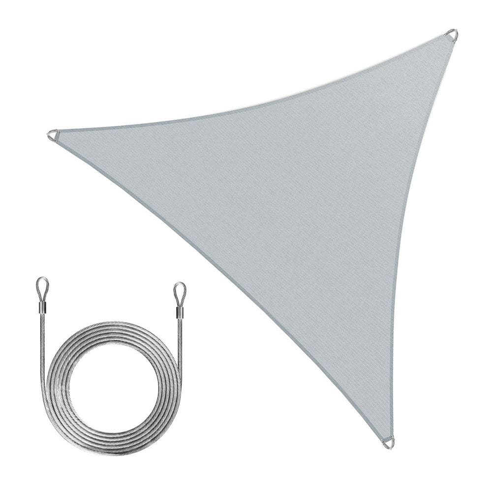COLOURTREE 26 ft. x 26 ft. x 26 ft. Triangle Pro Ring Sun Shade Sail ...