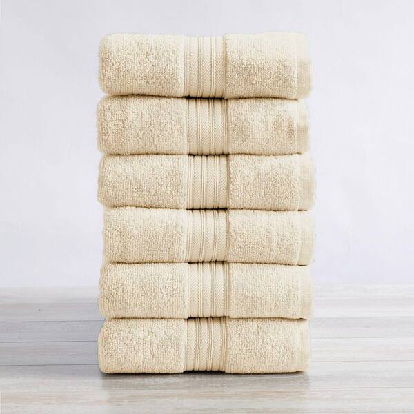 FRESHFOLDS Ivory Soft Cotton Classic 6-Pack Hand Towel Set EC100064 ...