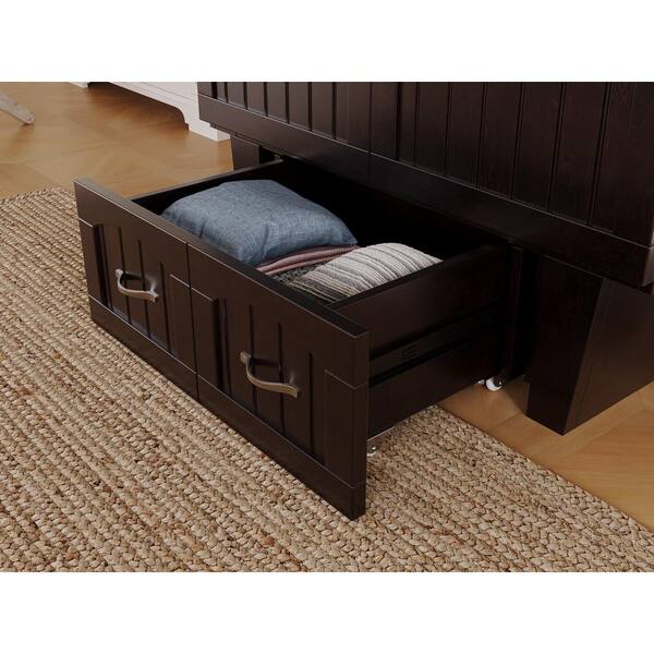 AFI Nantucket Murphy Bed Espresso Twin Chest with Charging Station and Cool Soft Mattress AC592141 The Home Depot