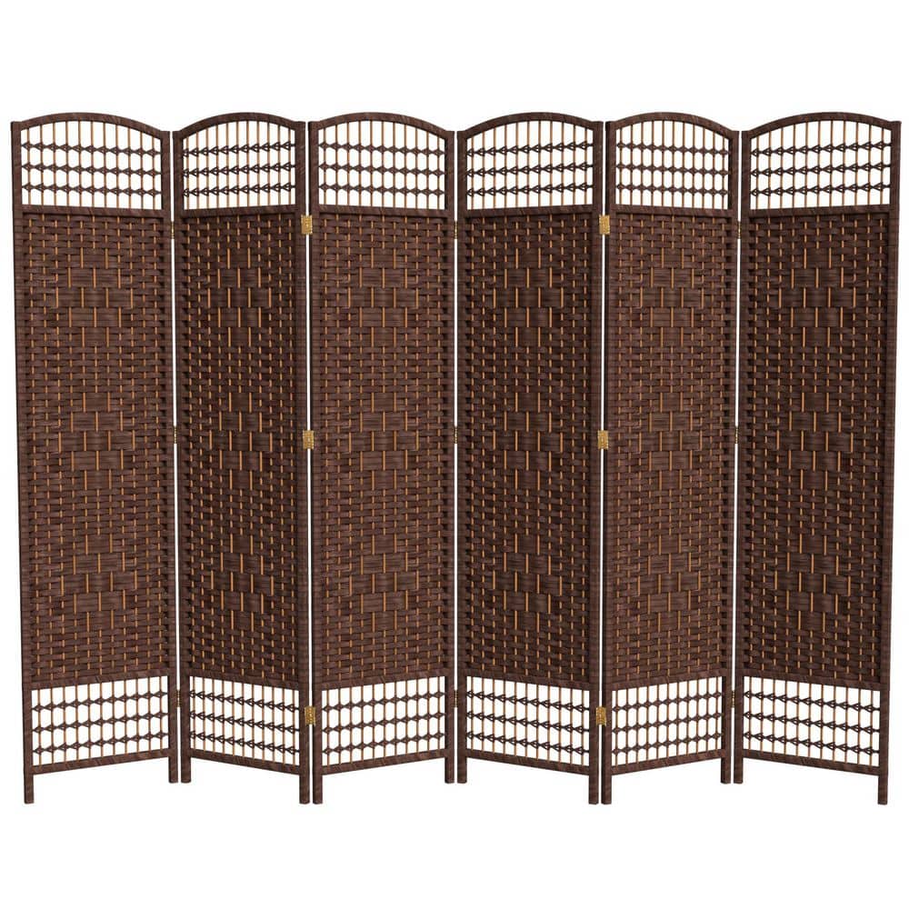 RED LANTERN 5.5 ft. Dark Mocha 6-Panel Room Divider FB-DMND-DMOC-6P ...