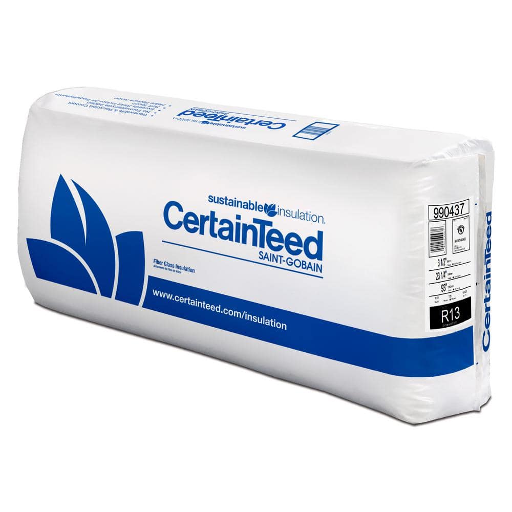 CertainTeed R13 Unfaced Fiberglass Insulation Batt 23.25 in. x 93 in ...