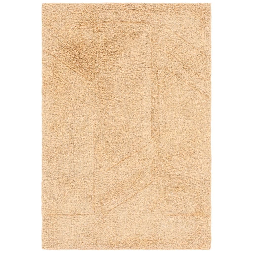 SAFAVIEH Easy Care Light Brown 3 ft. x 5 ft. Machine Washable High-Low ...