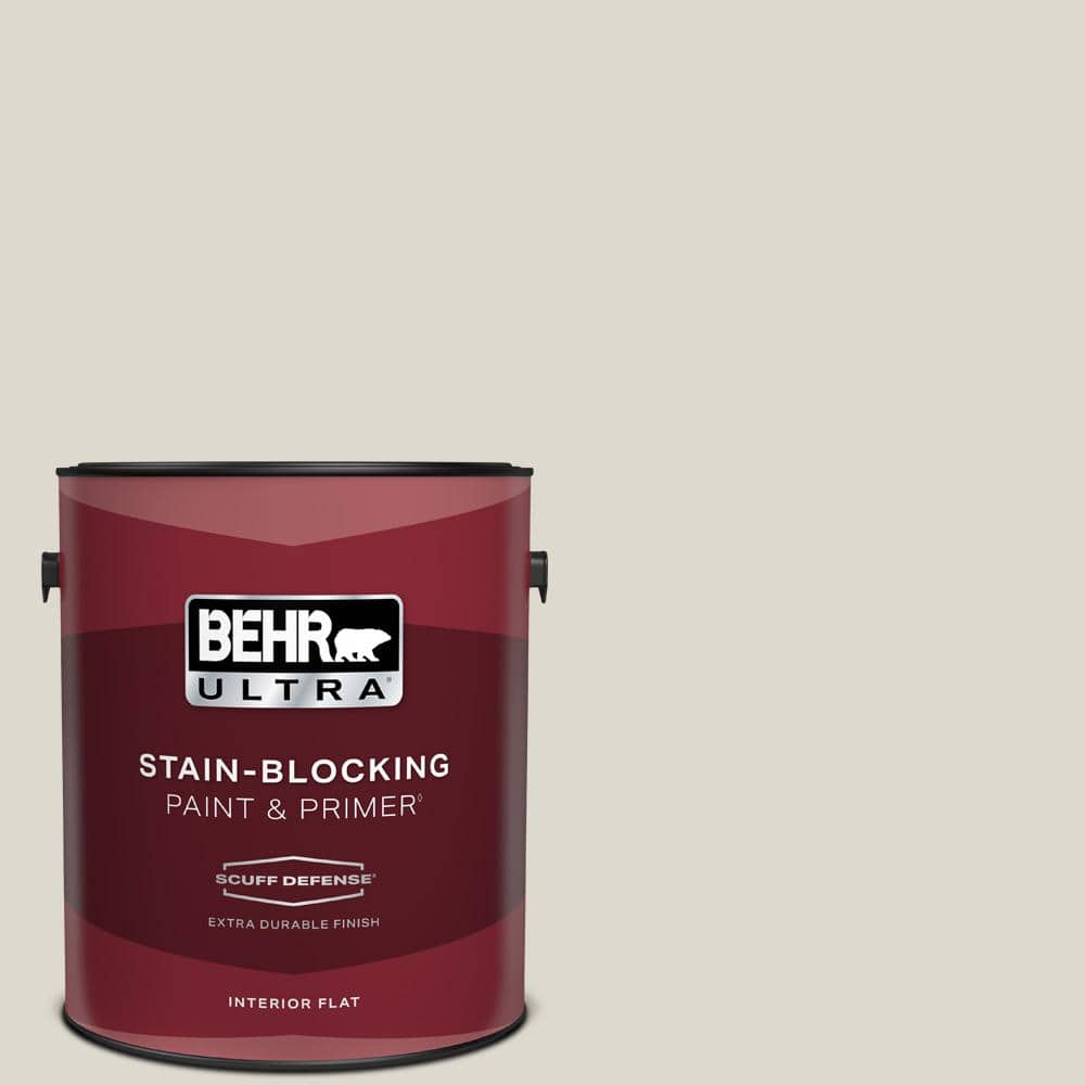 BEHR ULTRA 1 gal. #N320-1 Campfire Ash Extra Durable Flat Interior ...