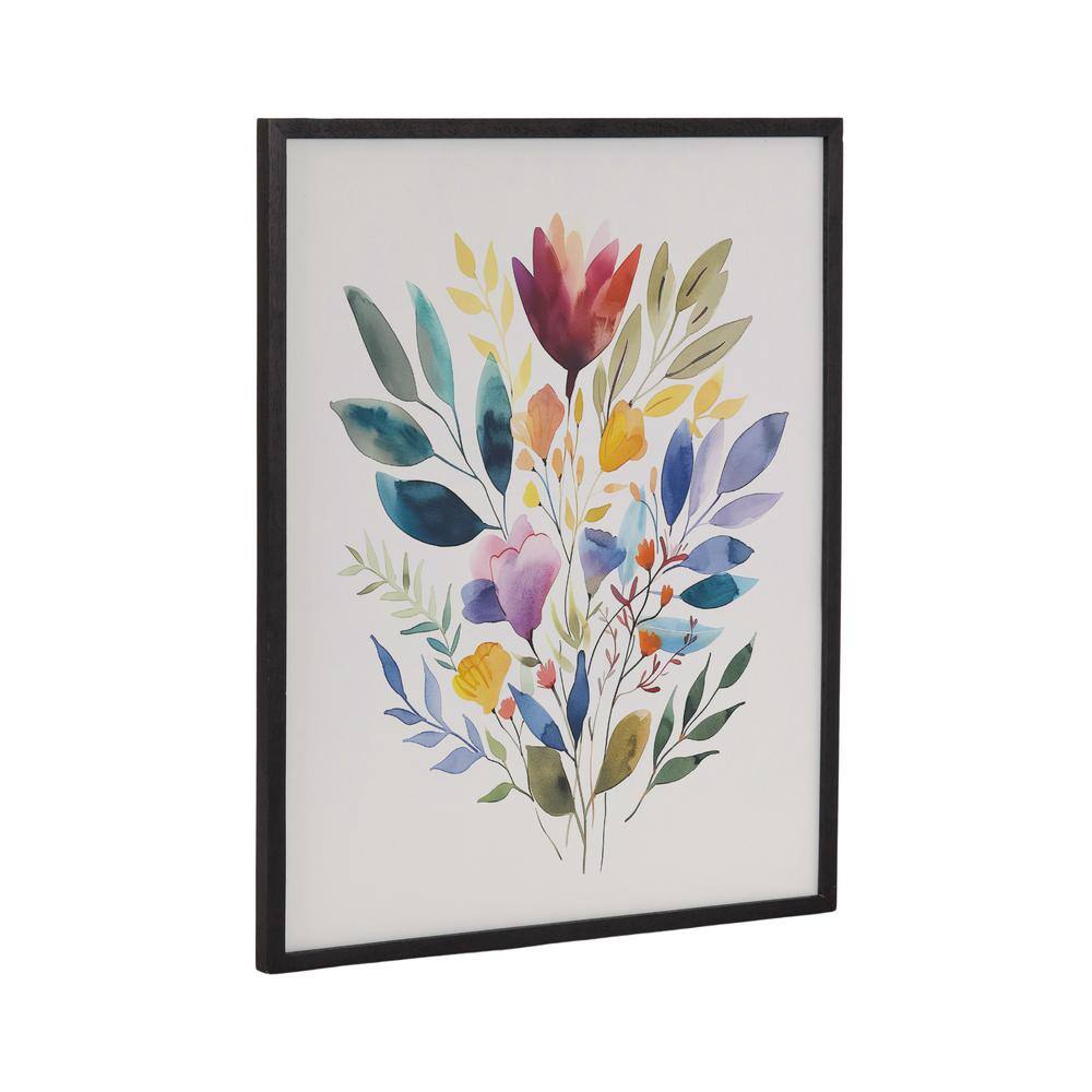 Kate and Laurel Gallery Jewel Tone Botanical Watercolor Bouquet by the ...