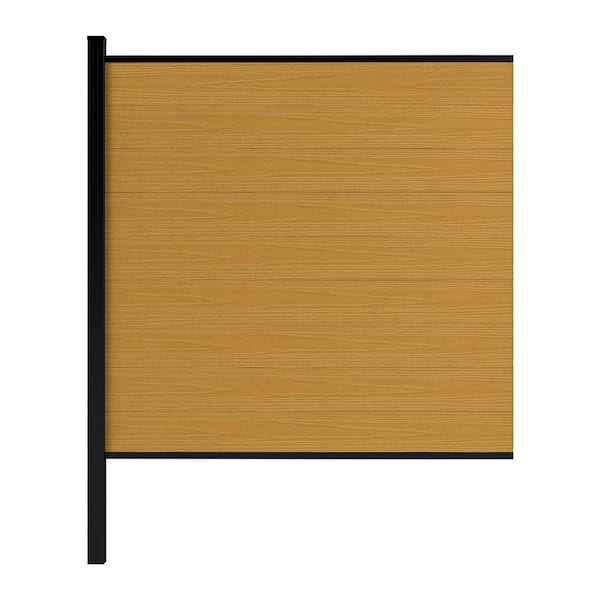 CREATIVE SURFACES 6 ft. x 6 ft. Composite Fence Series Saddle Brown ...