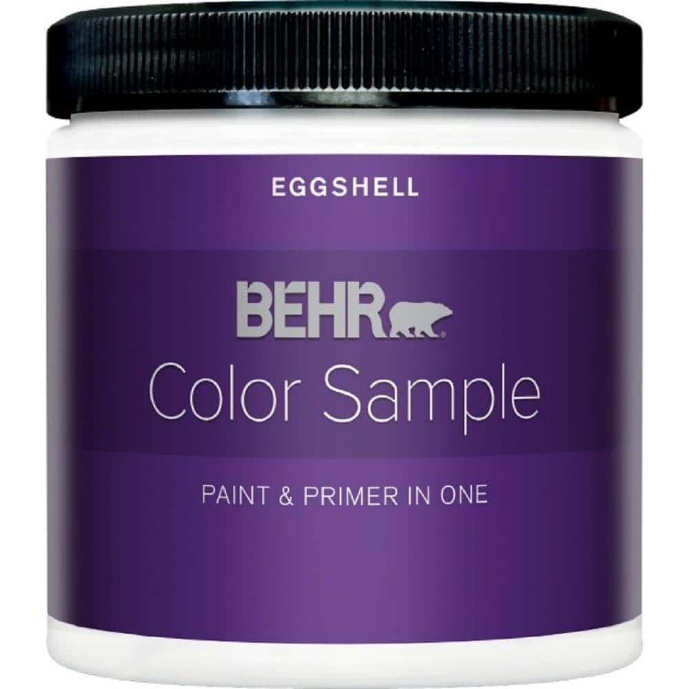 BEHR PREMIUM PLUS 8 oz. Medium Base Eggshell Interior Paint & Primer ...