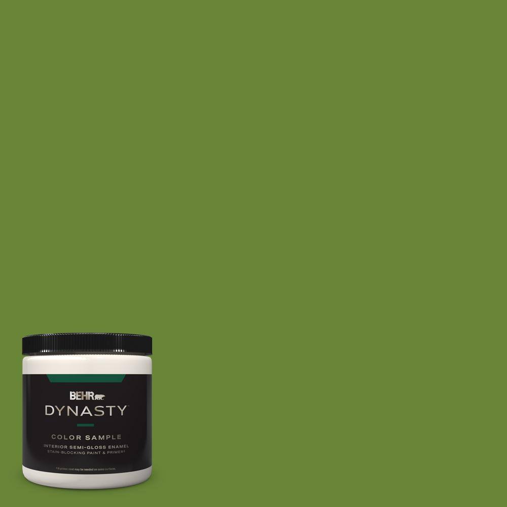 BEHR DYNASTY 8 oz. #P370-7 Sun Valley Semi-Gloss Enamel Stain-Blocking ...